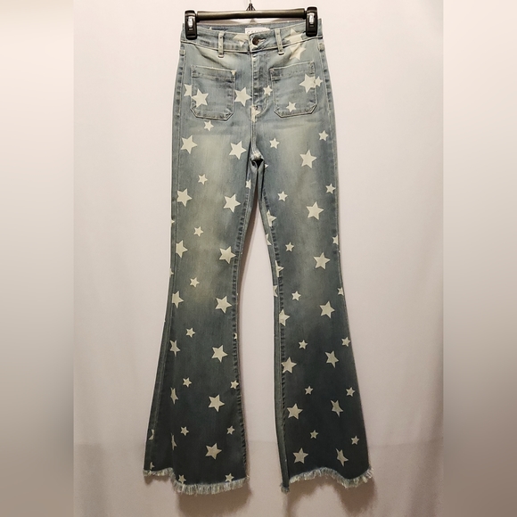 Cello | Jeans | Bn 3 Light Colored Stretchy Jeans 36white Star Accents ...